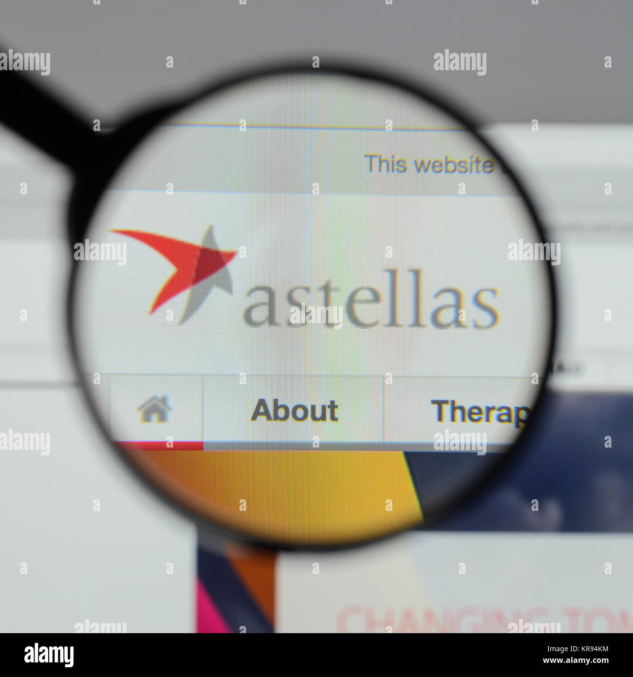 Milan, Italy - August 10, 2017: Astellas Pharma Inc logo on the website ...