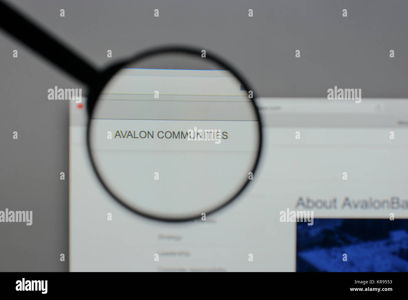 Milan, Italy - August 10, 2017: Avalon Bay Communities logo on the ...