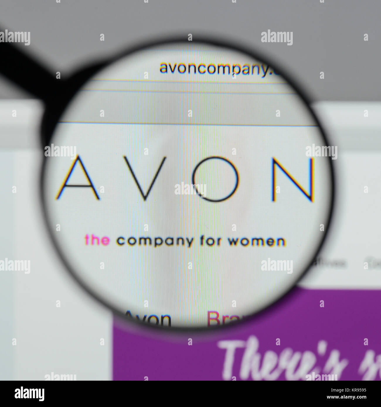 Milan, Italy - August 10, 2017: Avon Products logo on the website ...