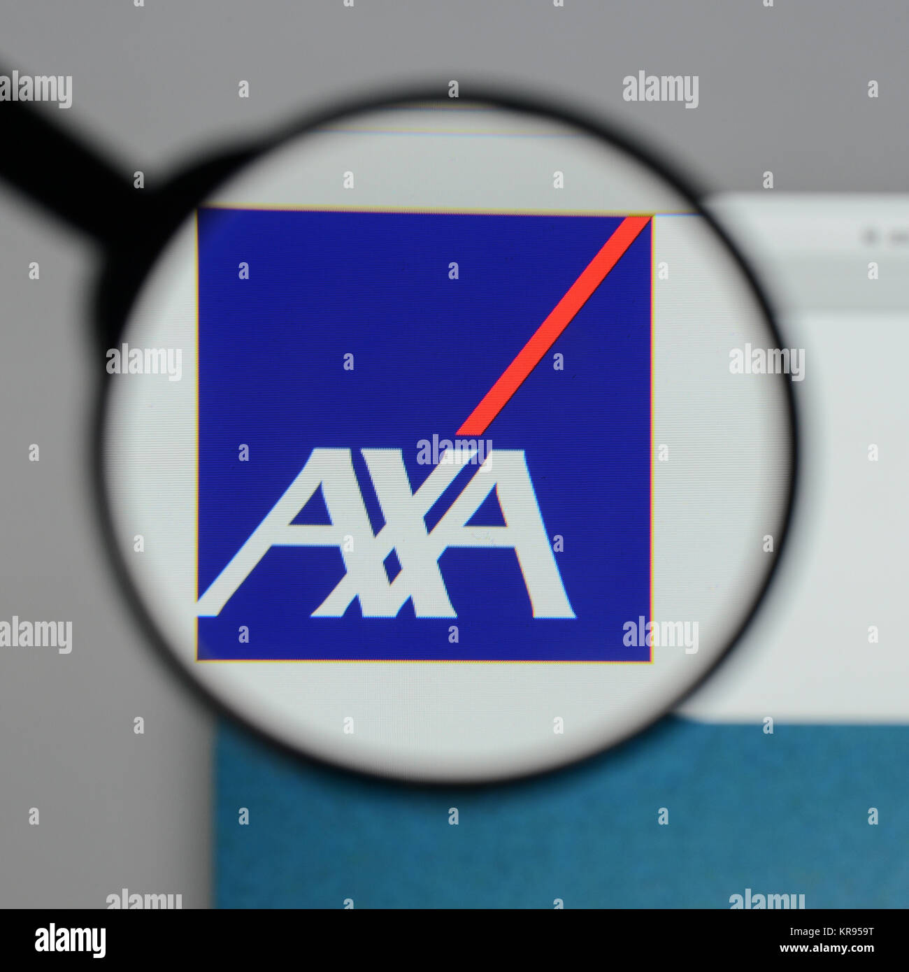 Milan, Italy - August 10, 2017: AXA logo on the website homepage Stock ...