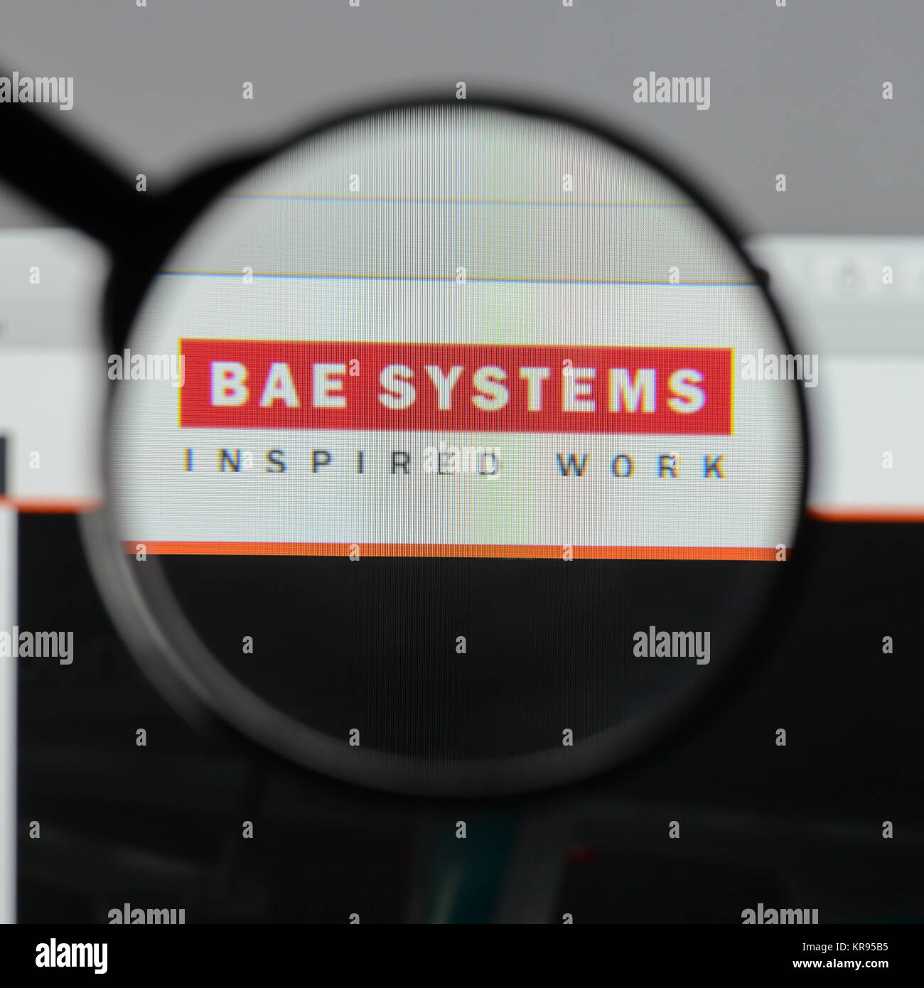 Milan, Italy - August 10, 2017: BAE Systems logo on the website ...