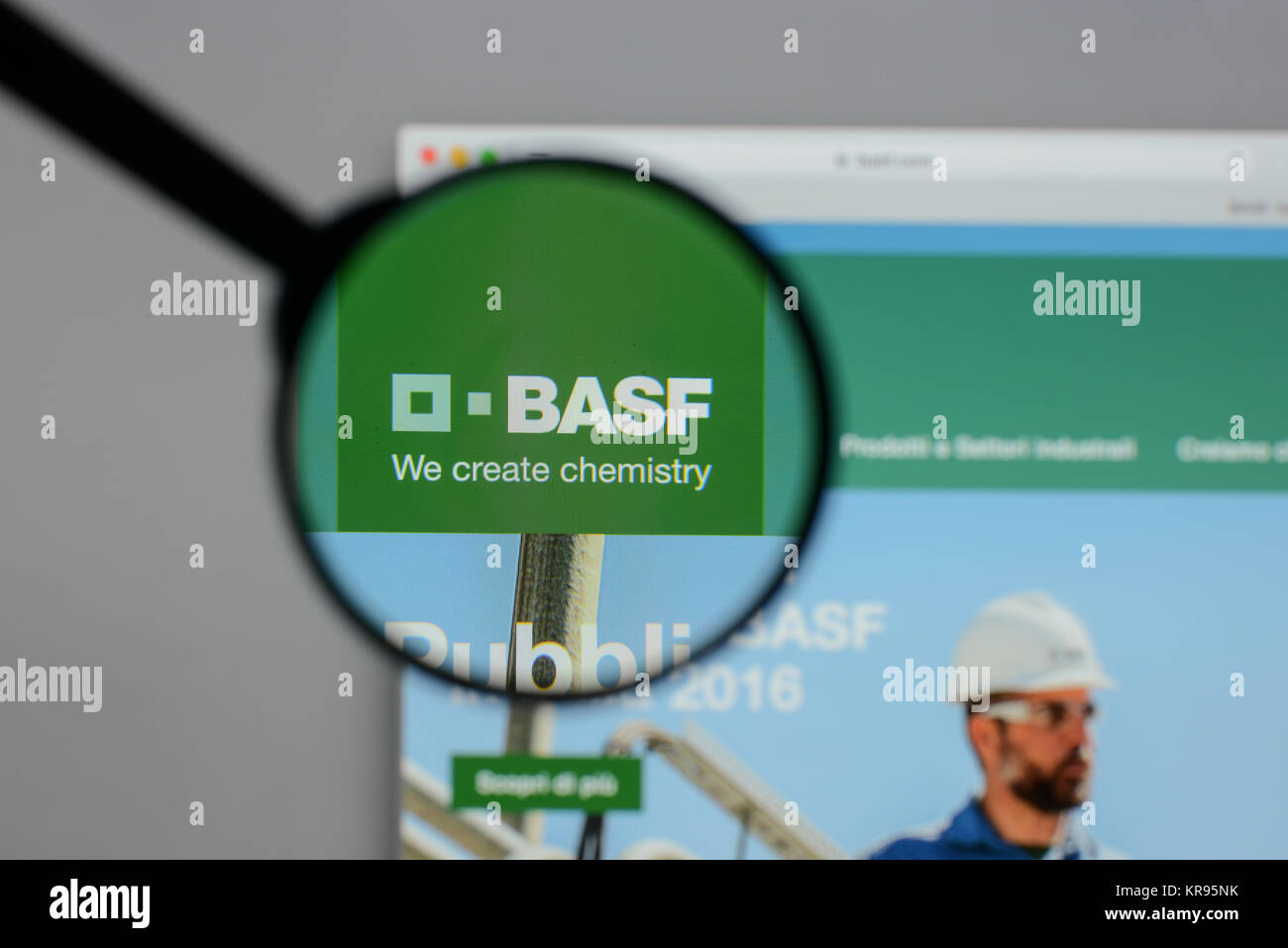 Milan, Italy - August 10, 2017: BASF logo on the website homepage Stock ...