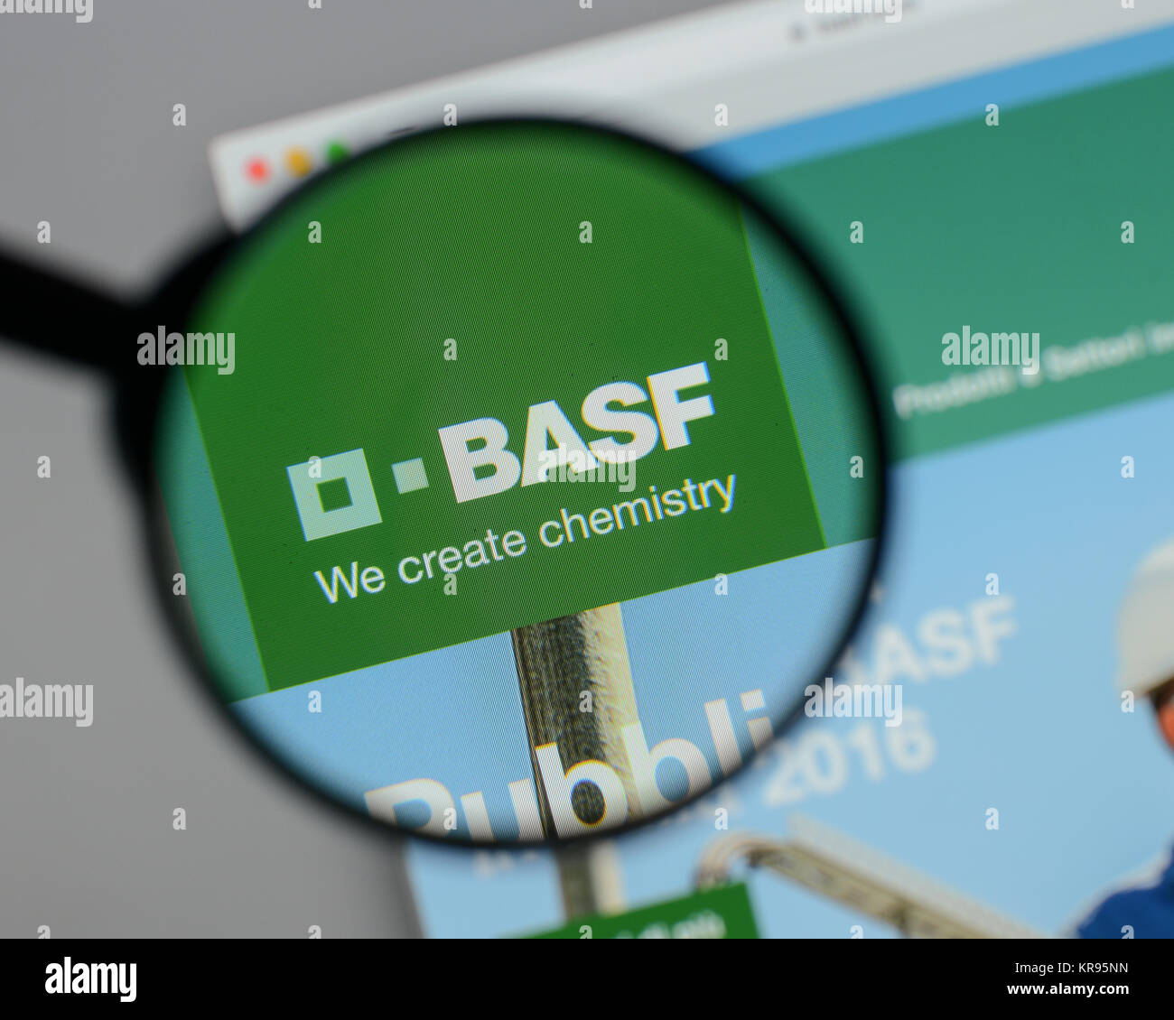 Milan, Italy - August 10, 2017: BASF logo on the website homepage Stock ...