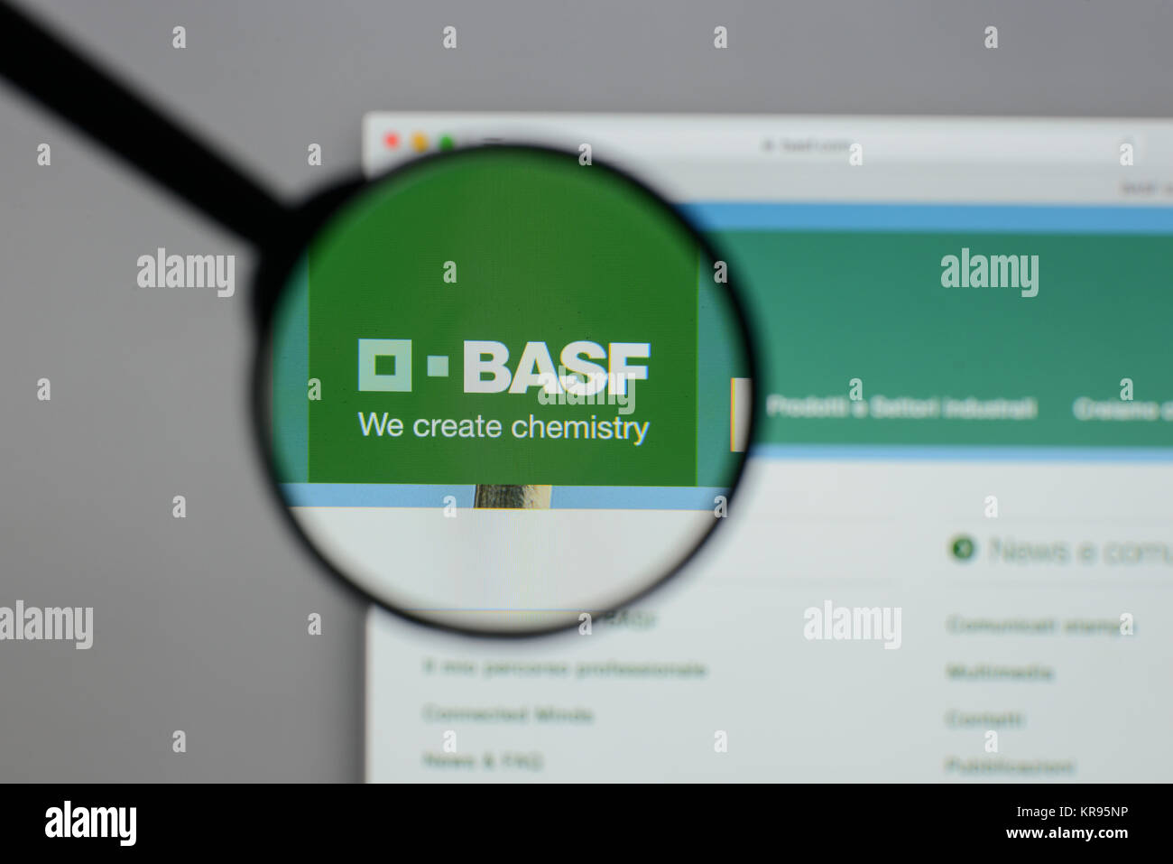 Milan, Italy - August 10, 2017: BASF logo on the website homepage Stock ...