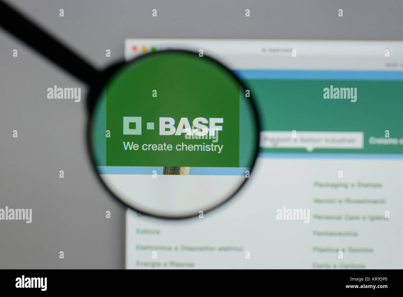 Milan, Italy - August 10, 2017: BASF logo on the website homepage Stock ...