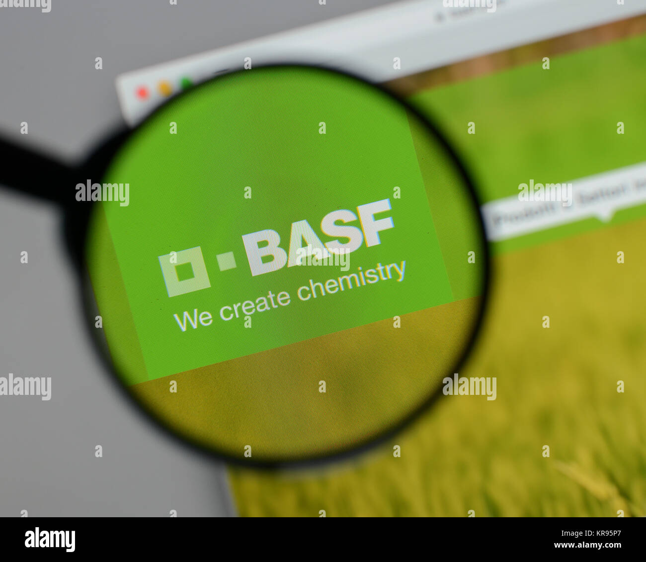 Milan, Italy - August 10, 2017: BASF logo on the website homepage Stock ...