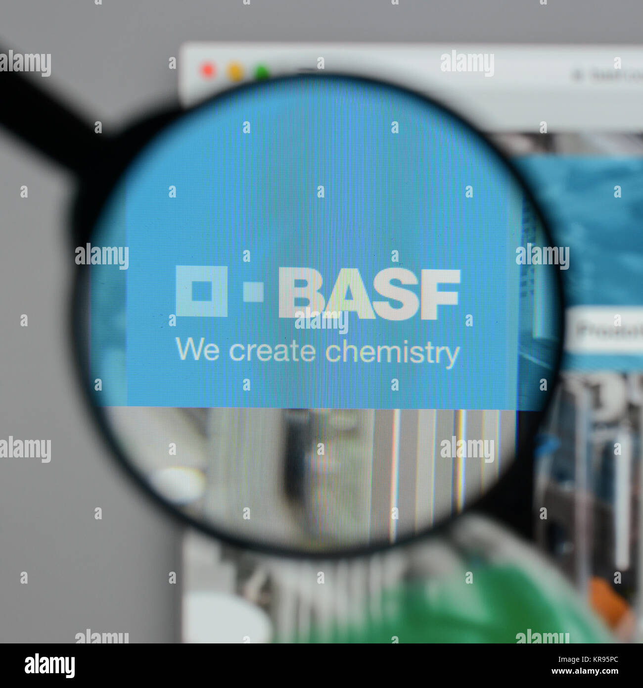 Milan, Italy - August 10, 2017: BASF logo on the website homepage Stock ...