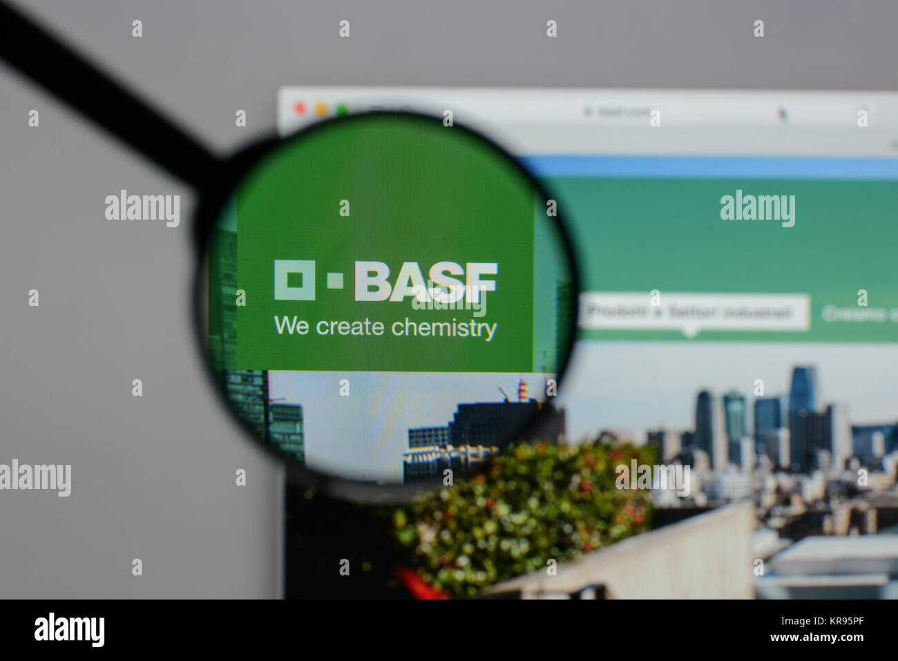 Milan, Italy - August 10, 2017: BASF logo on the website homepage Stock ...