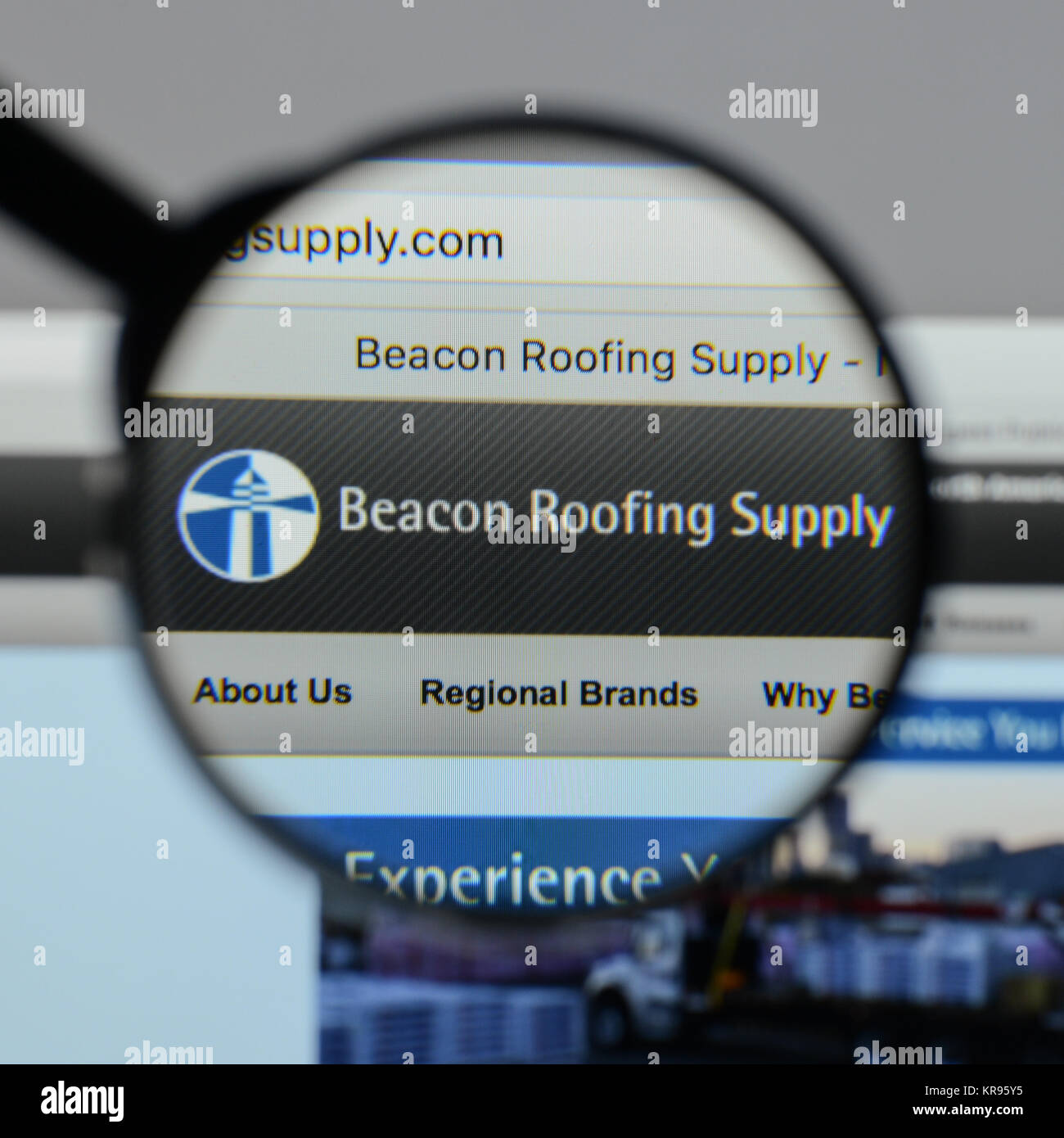 Milan, Italy - August 10, 2017: Beacon Roofing Supply logo on the website homepage Stock Photo ...