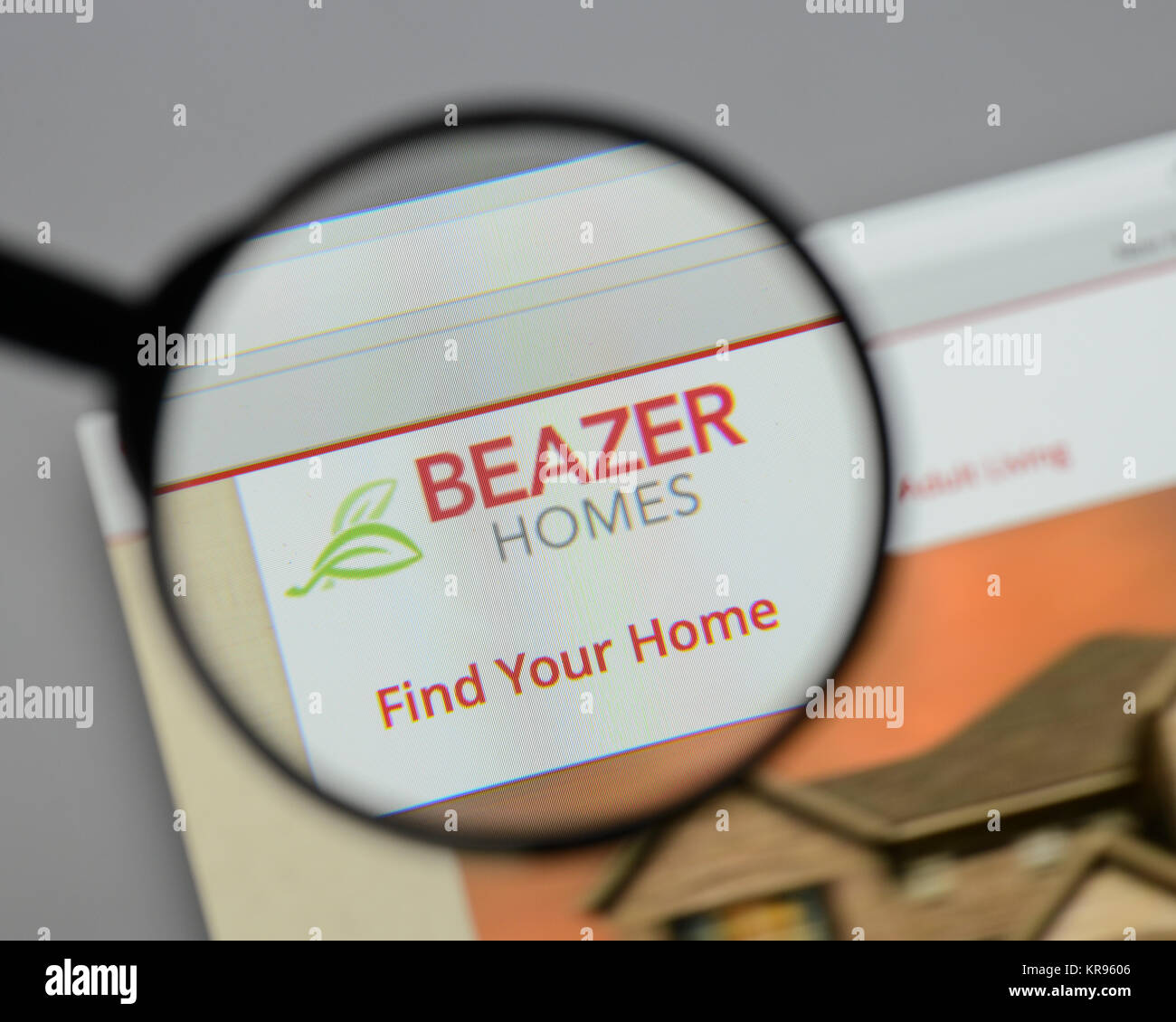 Milan, Italy - August 10, 2017: Beazer Homes USA logo on the website ...