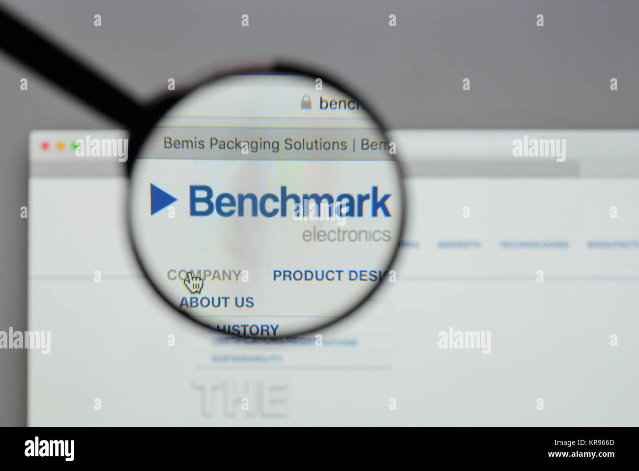 Milan, Italy - August 10, 2017: Benchmark Electronics logo on the ...