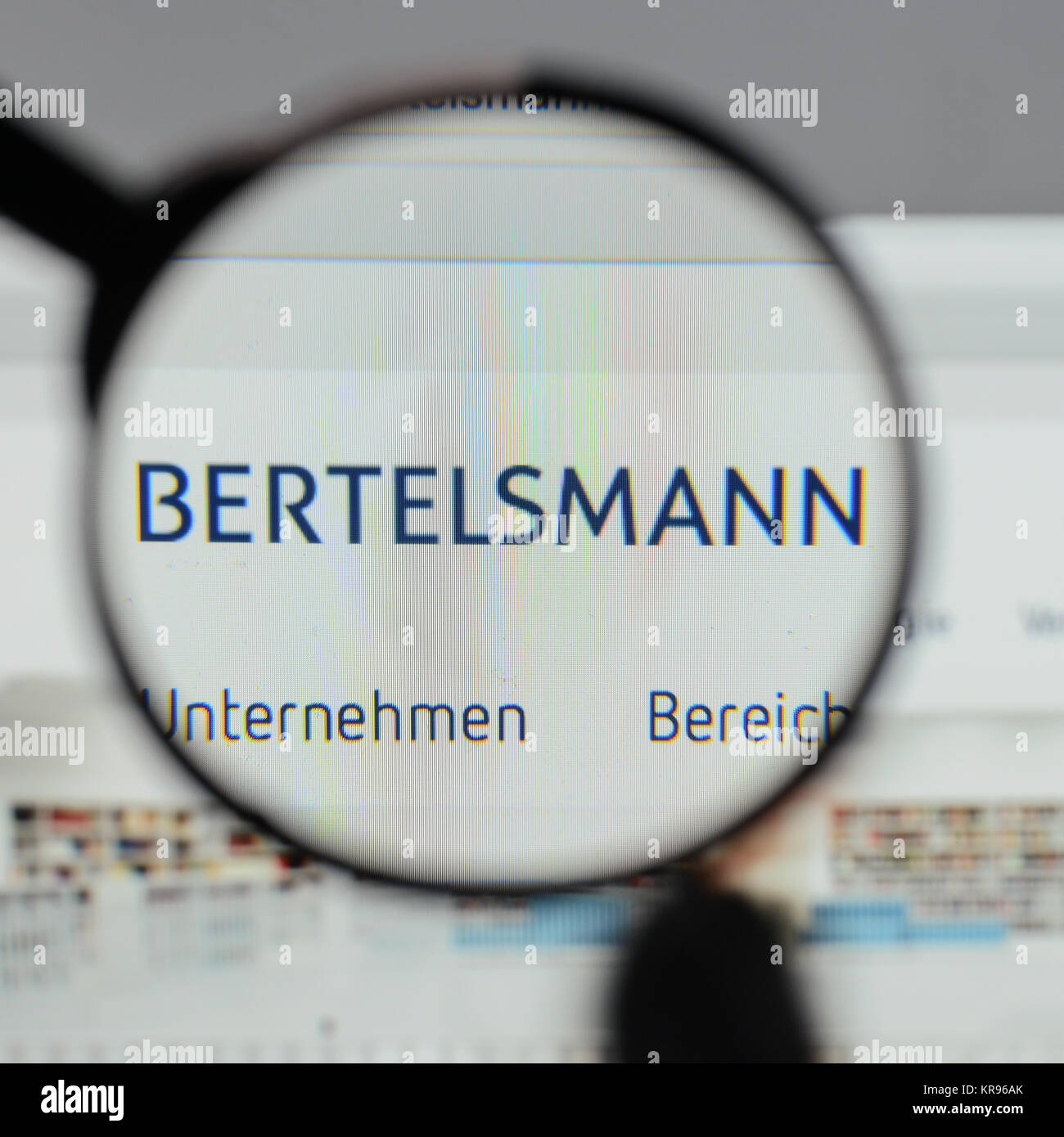 Milan, Italy - August 10, 2017: Bertelsmann logo on the website ...