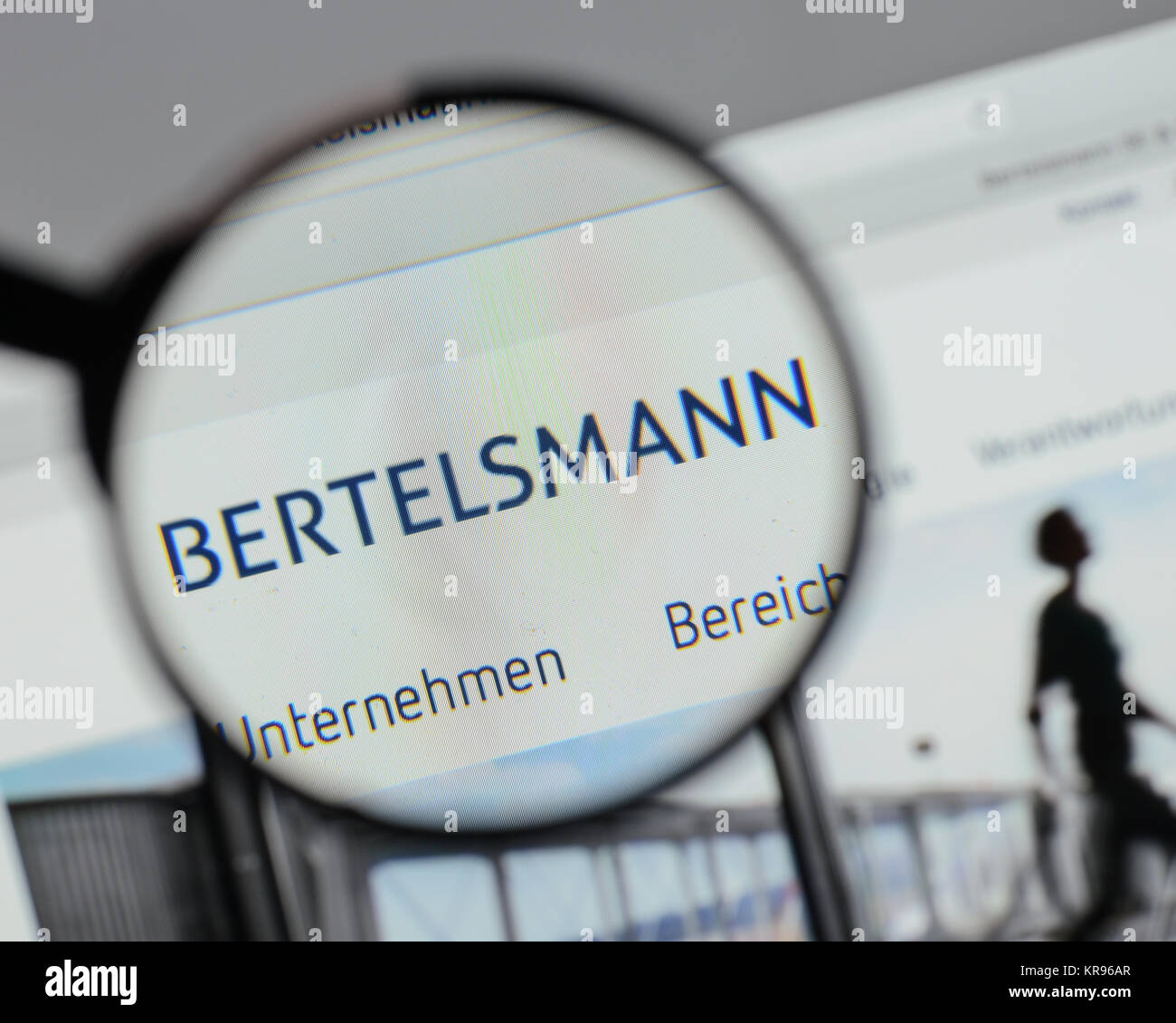 Milan, Italy - August 10, 2017: Bertelsmann logo on the website ...