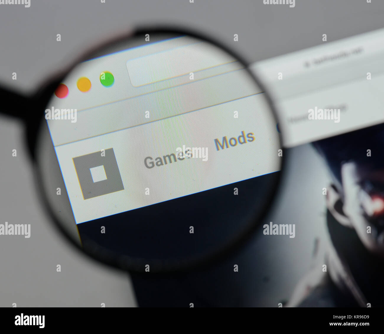 Milan, Italy - August 10, 2017: Bethesda logo on the website homepage ...