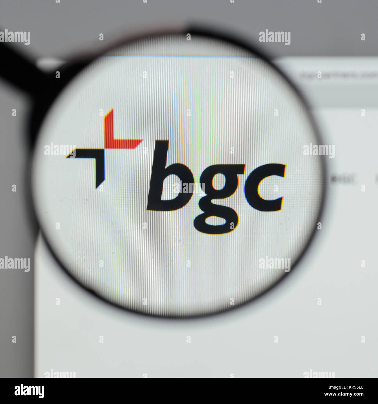 Milan, Italy - August 10, 2017: BGC Partners logo on the website ...
