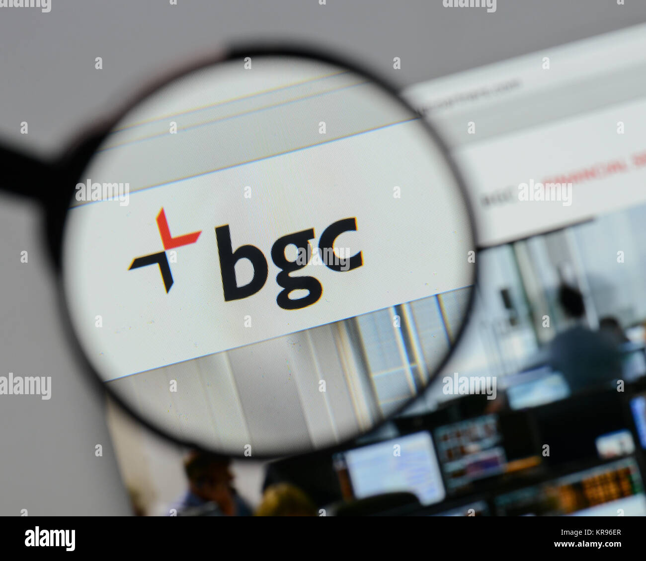 Milan, Italy - August 10, 2017: BGC Partners logo on the website ...