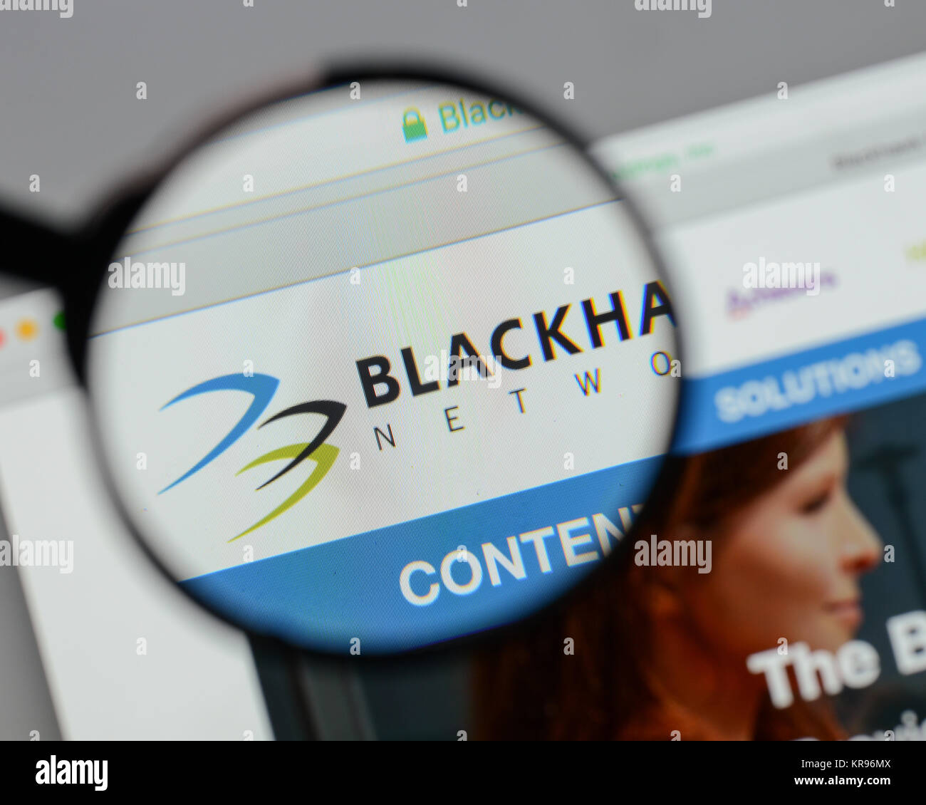 Milan, Italy - August 10, 2017: Blackhawk Network Holdings logo on the ...