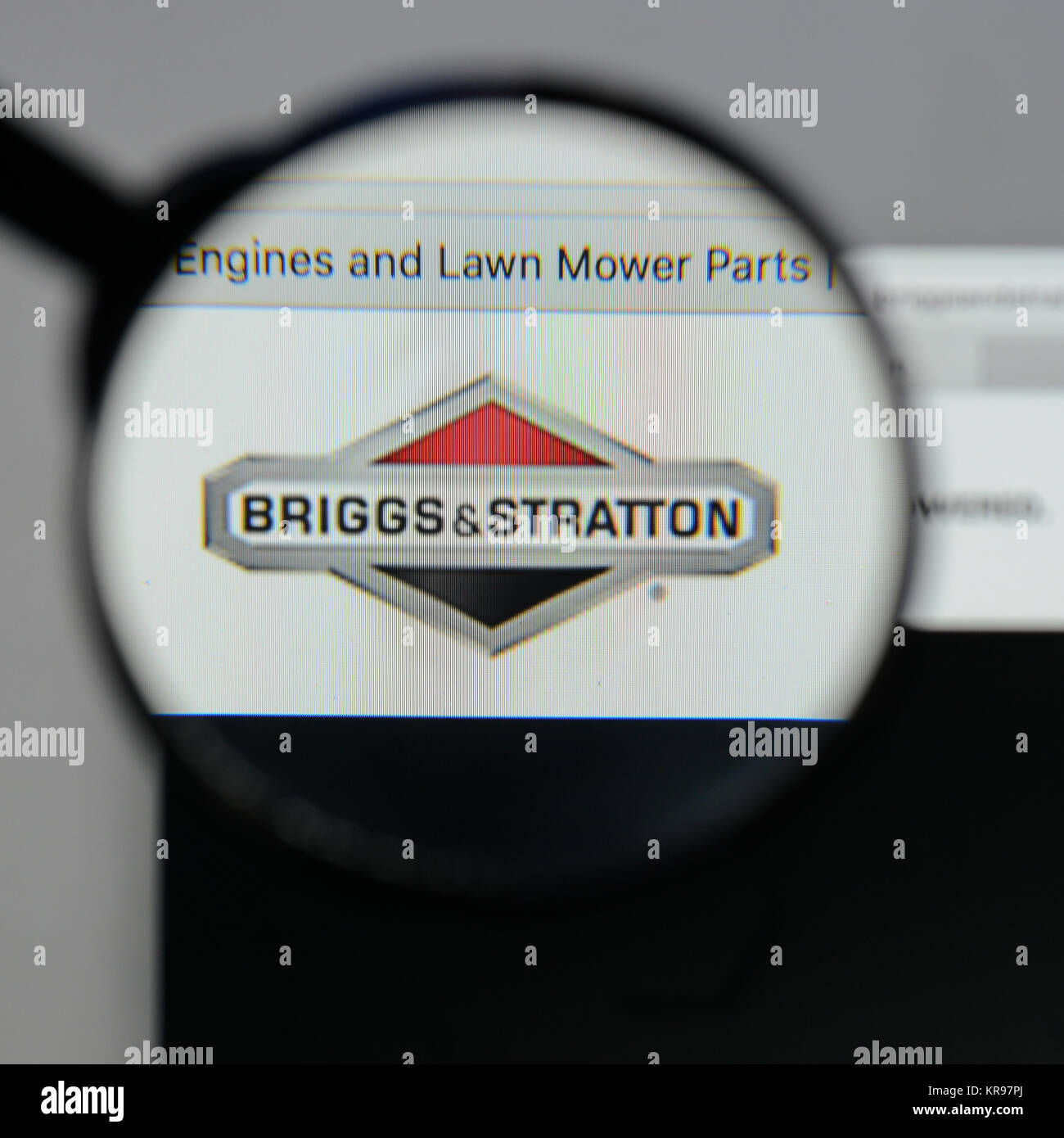 Milan, Italy - August 10, 2017: Briggs & Stratton logo on the website ...