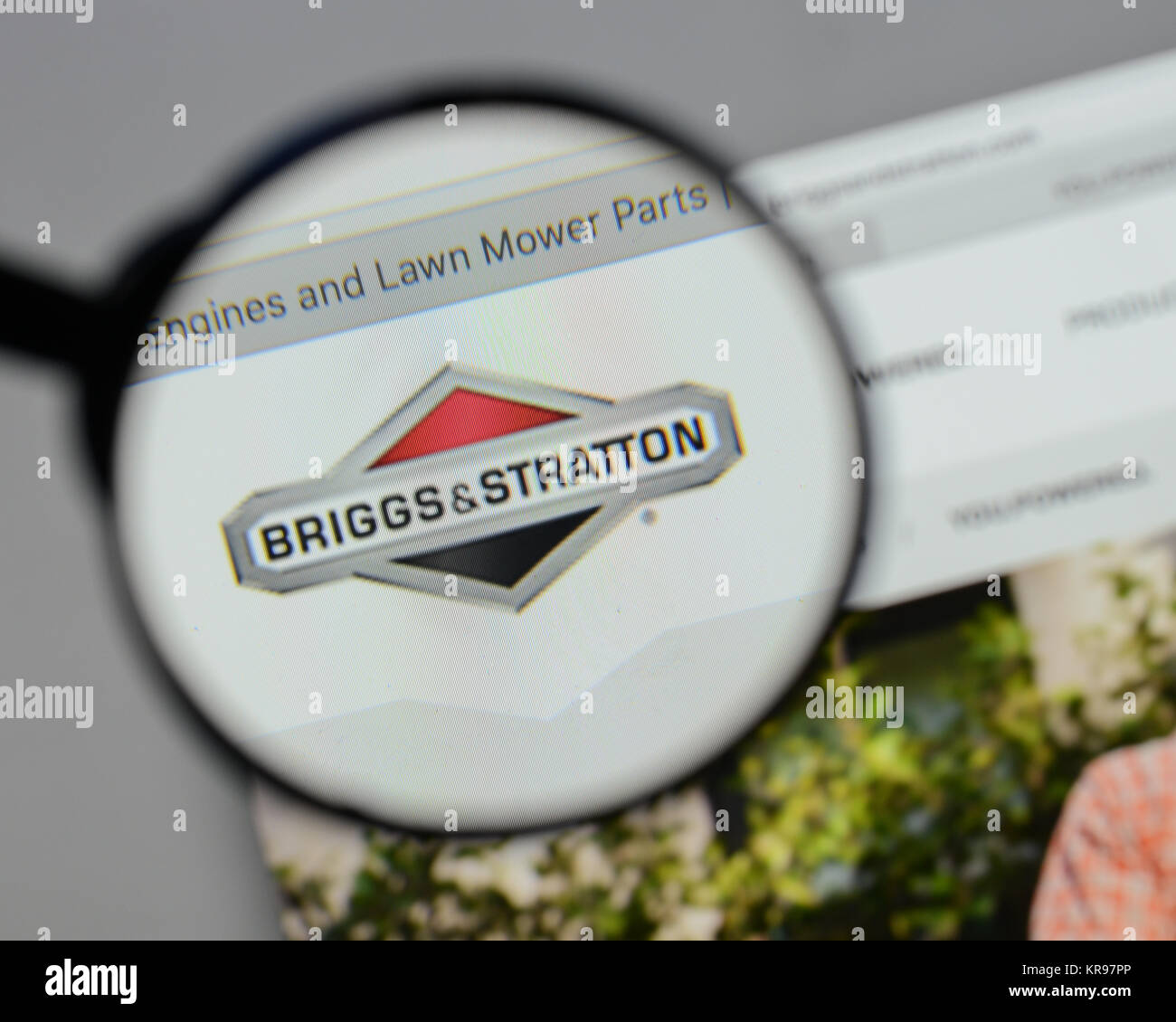 Milan, Italy - August 10, 2017: Briggs & Stratton logo on the website ...