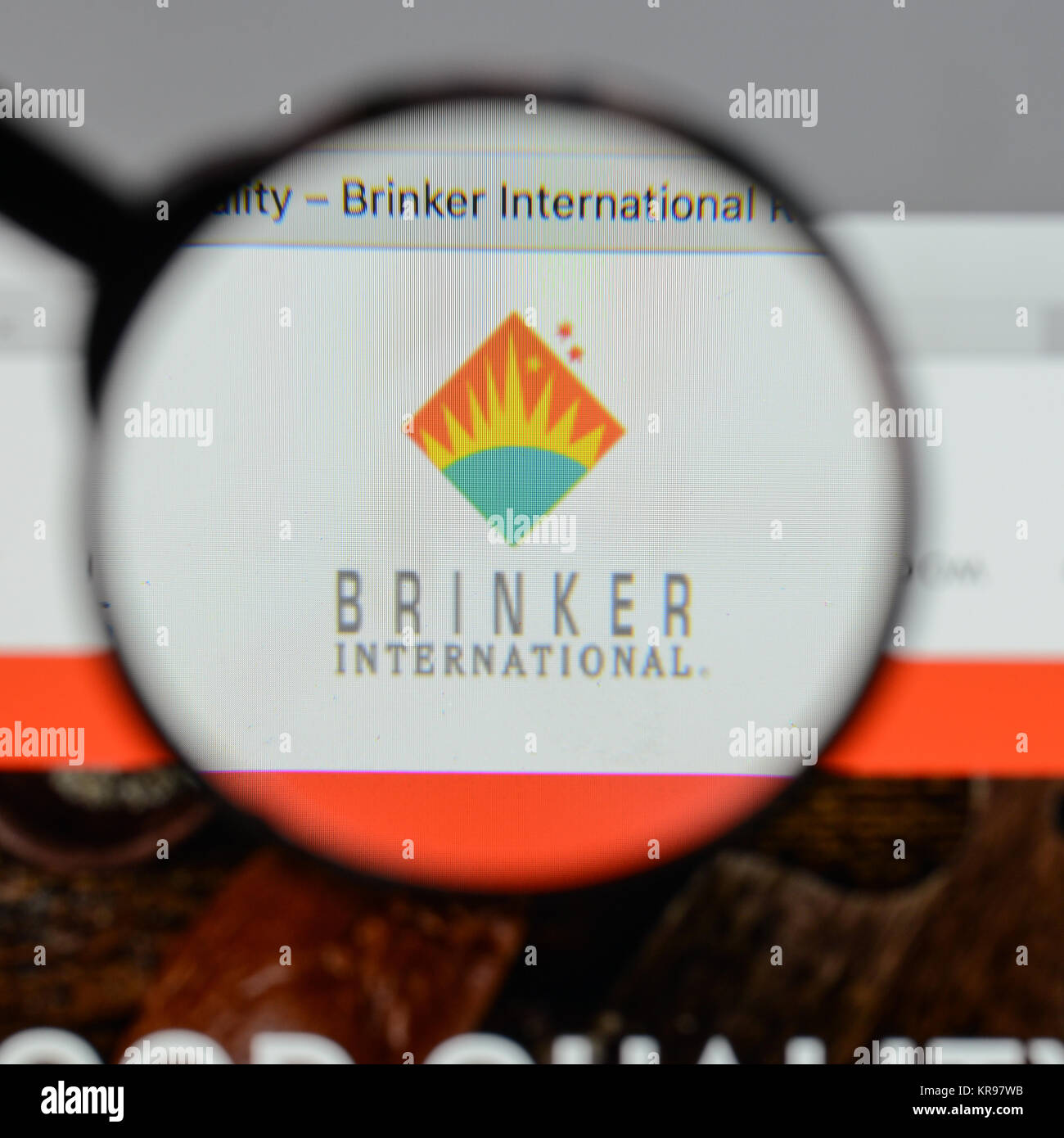 Milan, Italy - August 10, 2017: Brinker International logo on the ...