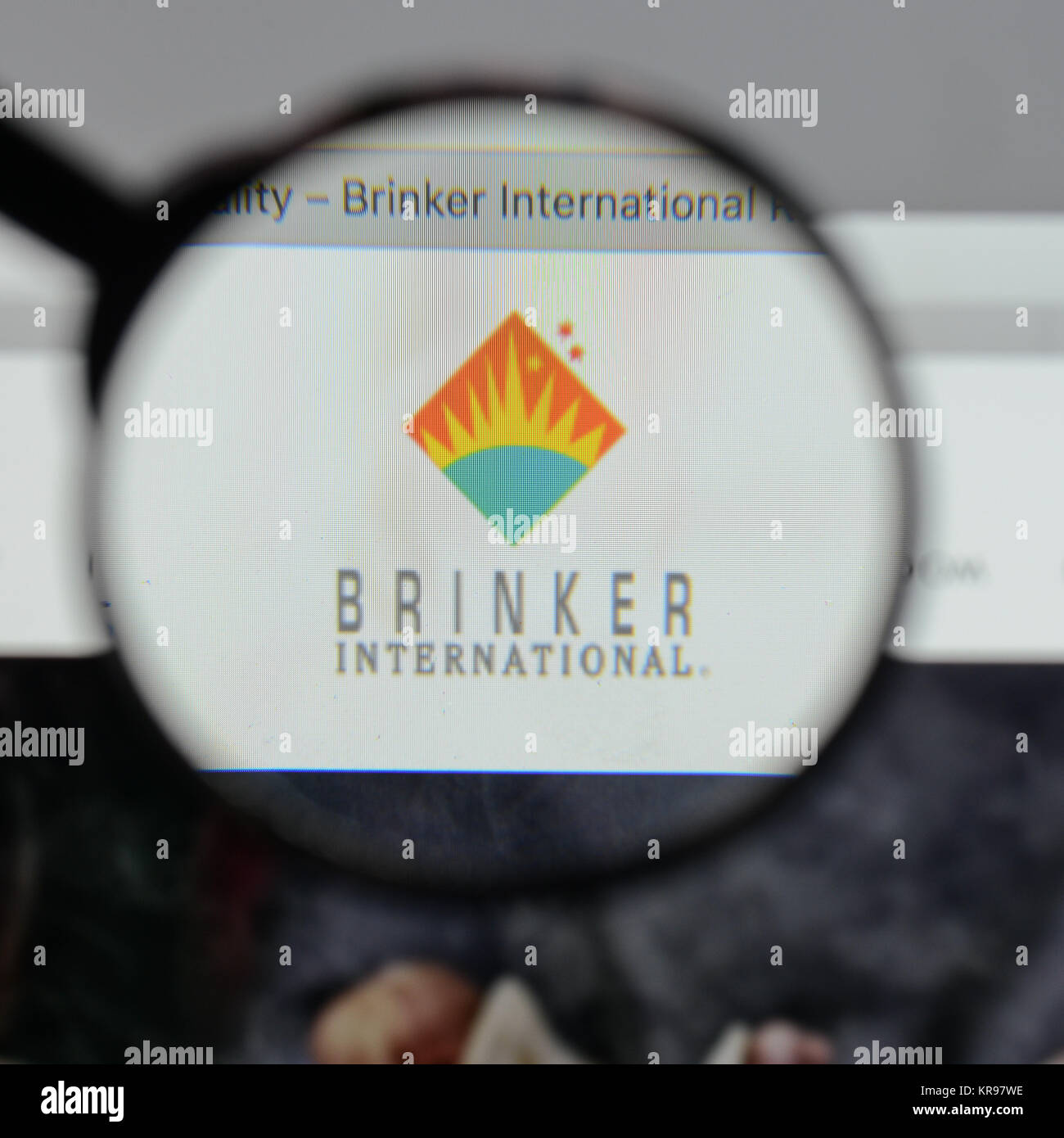 Milan, Italy - August 10, 2017: Brinker International logo on the ...