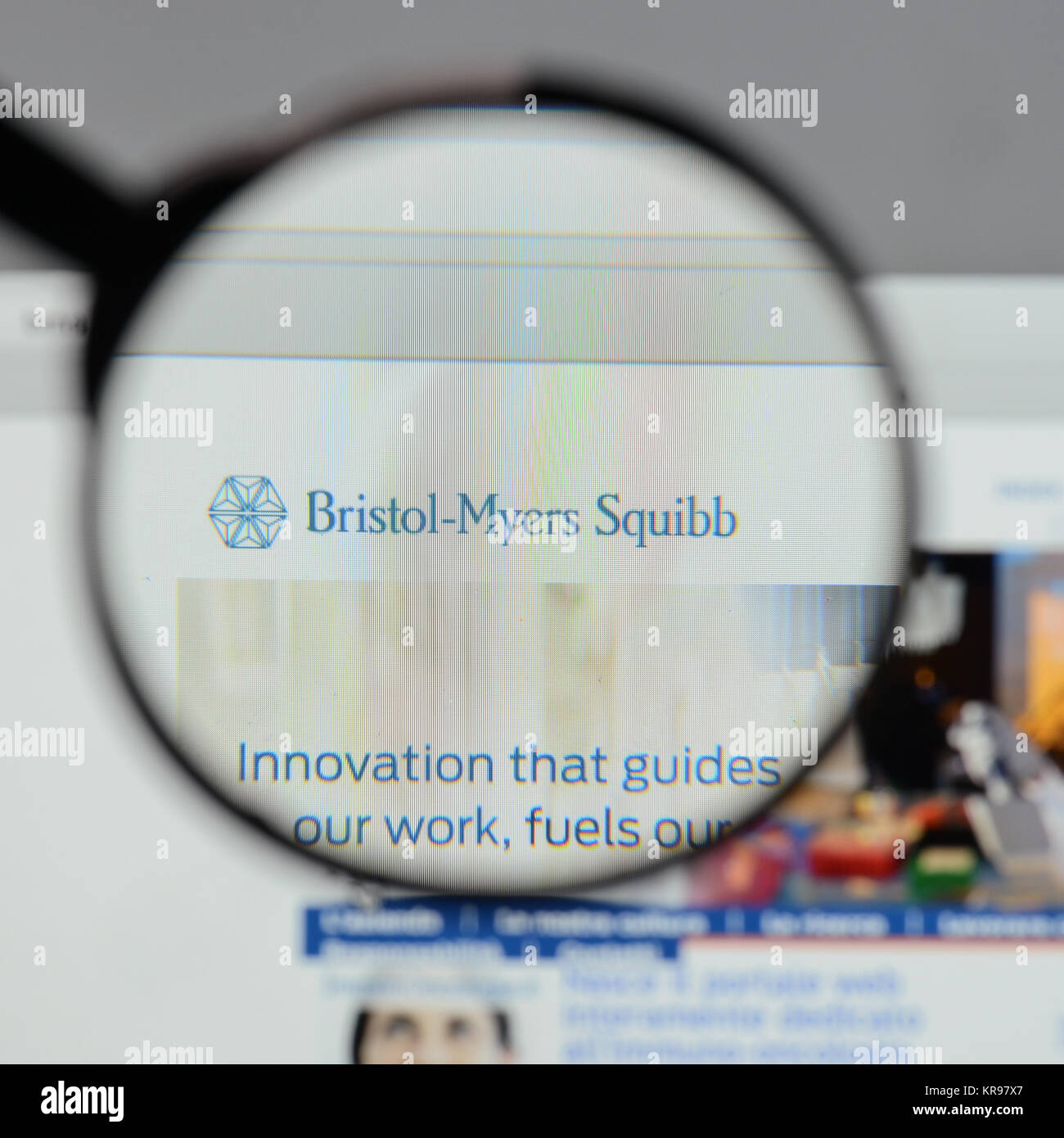 Milan, Italy - August 10, 2017: Bristol Myers Squibb logo on the ...