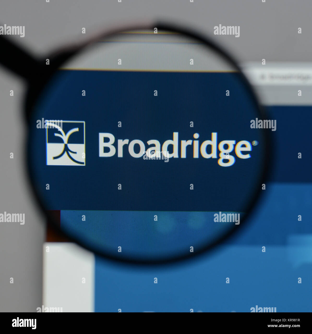 Milan, Italy - August 10, 2017: Broadridge Financial Solutions logo on ...
