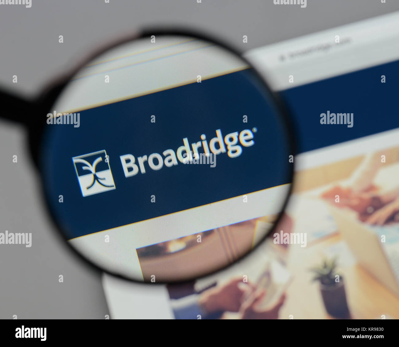 Milan, Italy - August 10, 2017: Broadridge Financial Solutions logo on ...