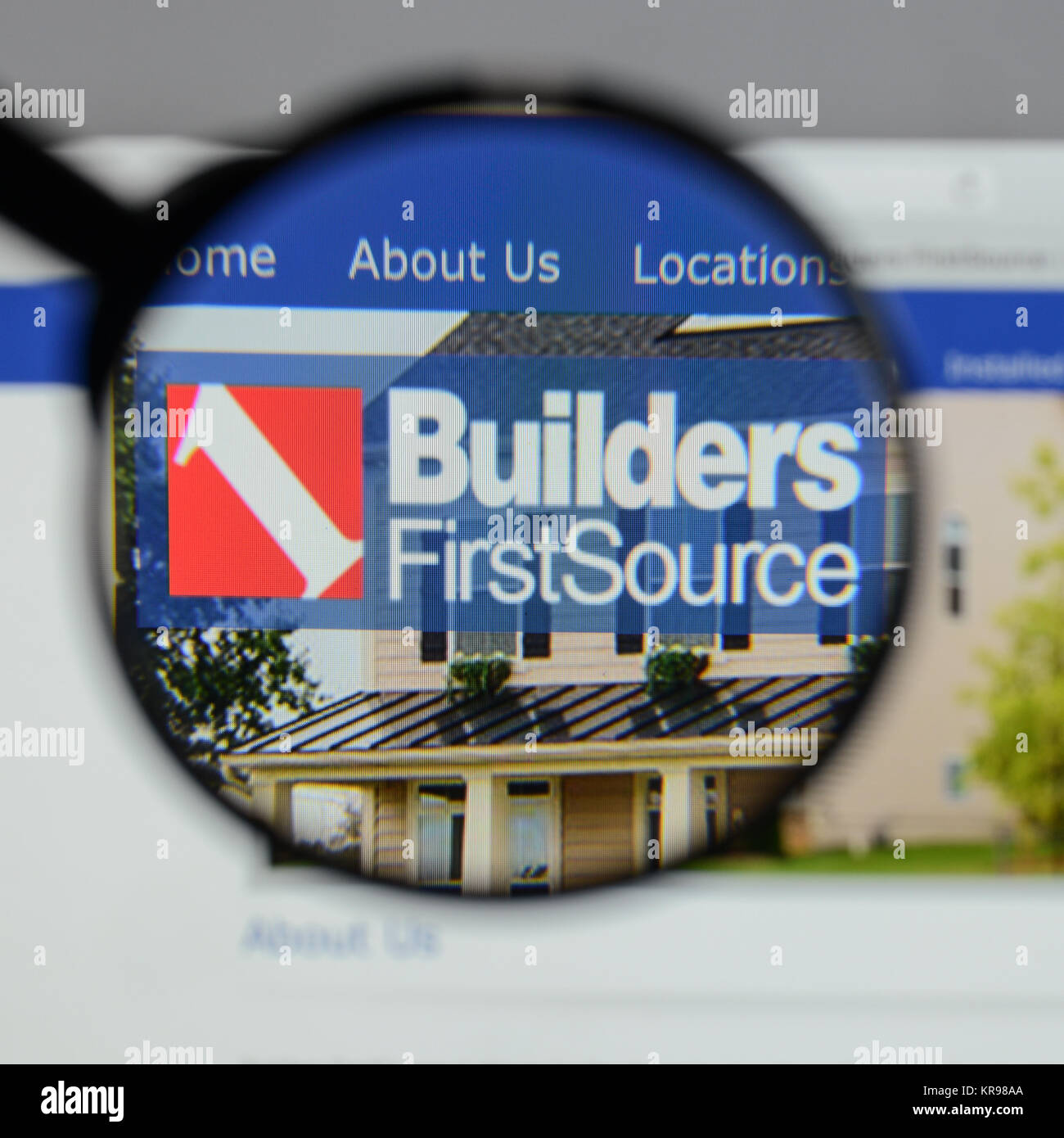 Milan, Italy - August 10, 2017: Builders First Source logo on the ...