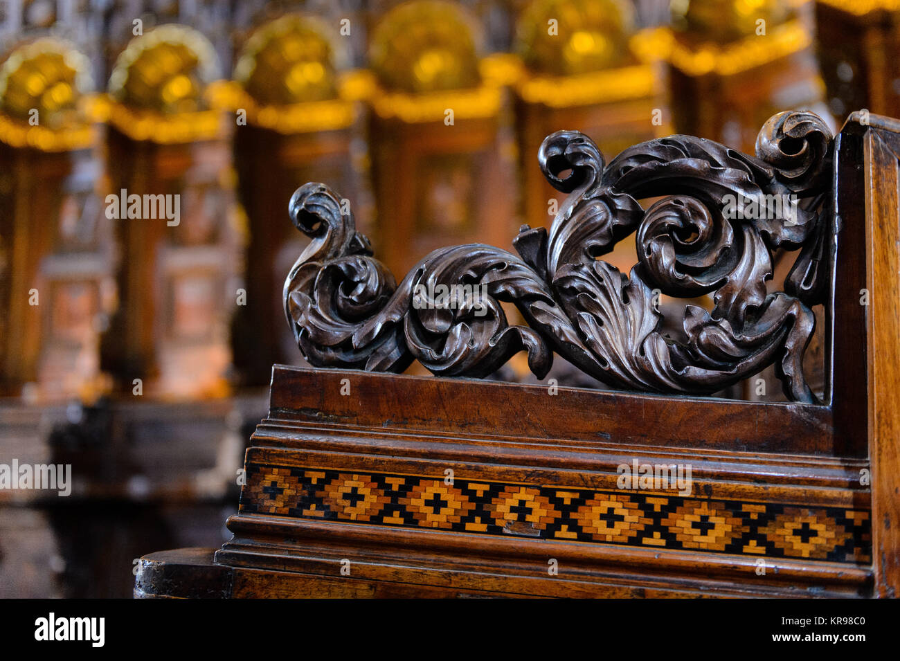 detail of a pew Stock Photo - Alamy