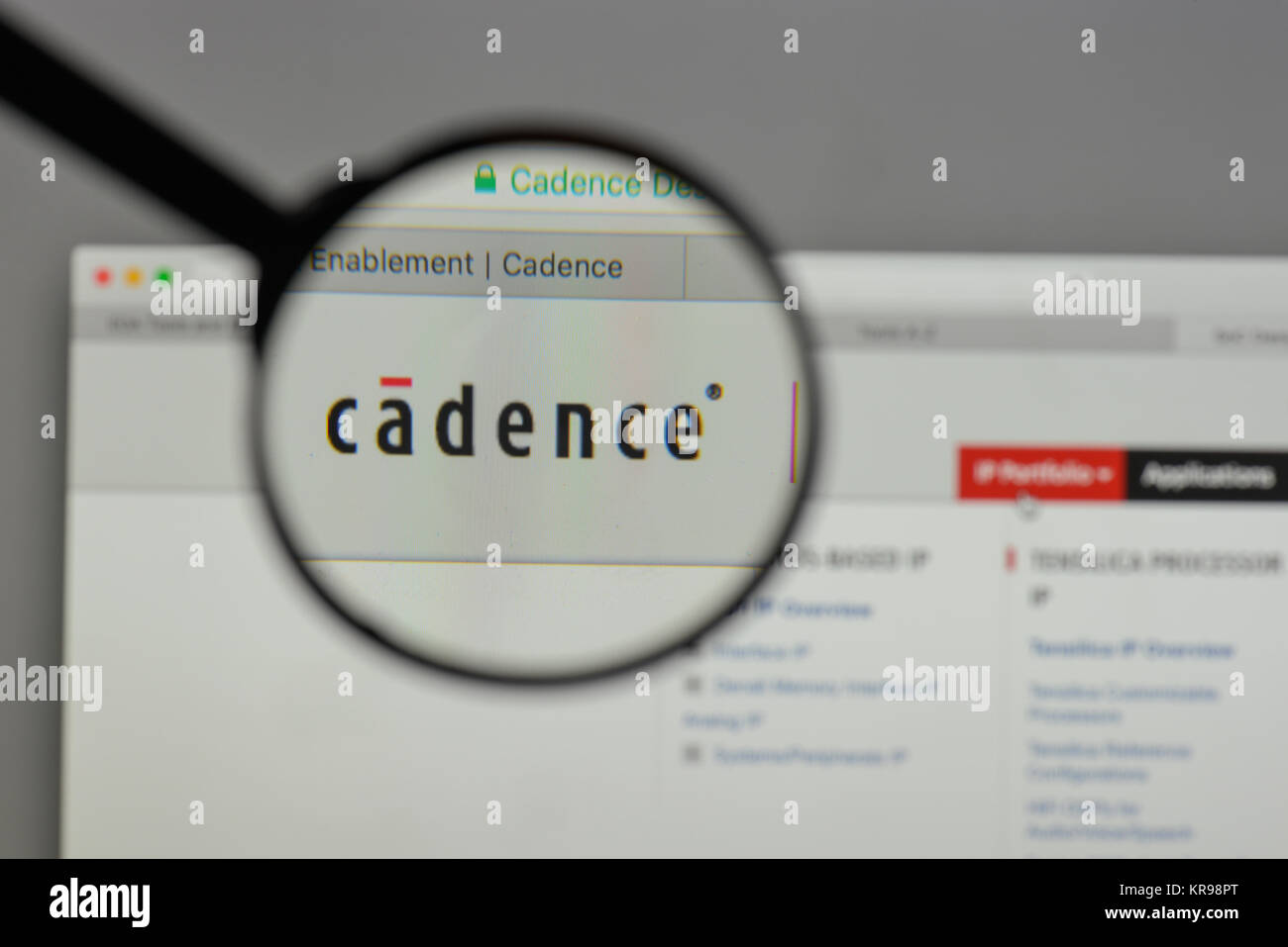 Milan, Italy - August 10, 2017: Cadence Design Systems logo on the ...