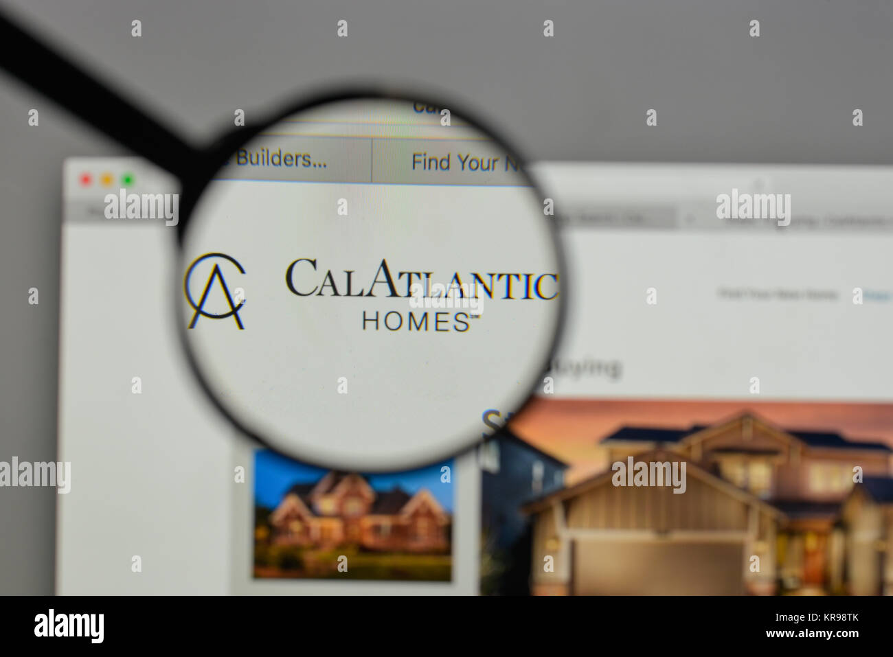 Milan, Italy - August 10, 2017: Cal Atlantic Group logo on the website ...