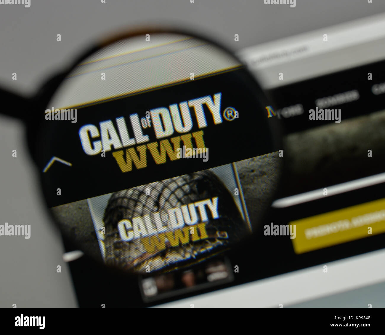 Milan, Italy - August 10, 2017: Call Of Duty logo on the website ...