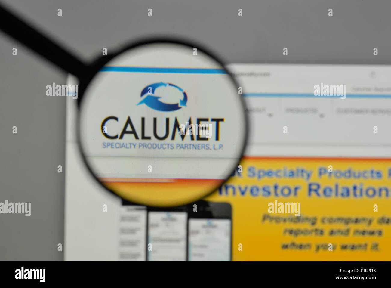 Milan, Italy - August 10, 2017: Calumet Specialty Products Partners ...