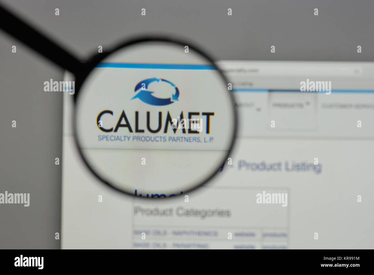 Milan, Italy - August 10, 2017: Calumet Specialty Products Partners ...