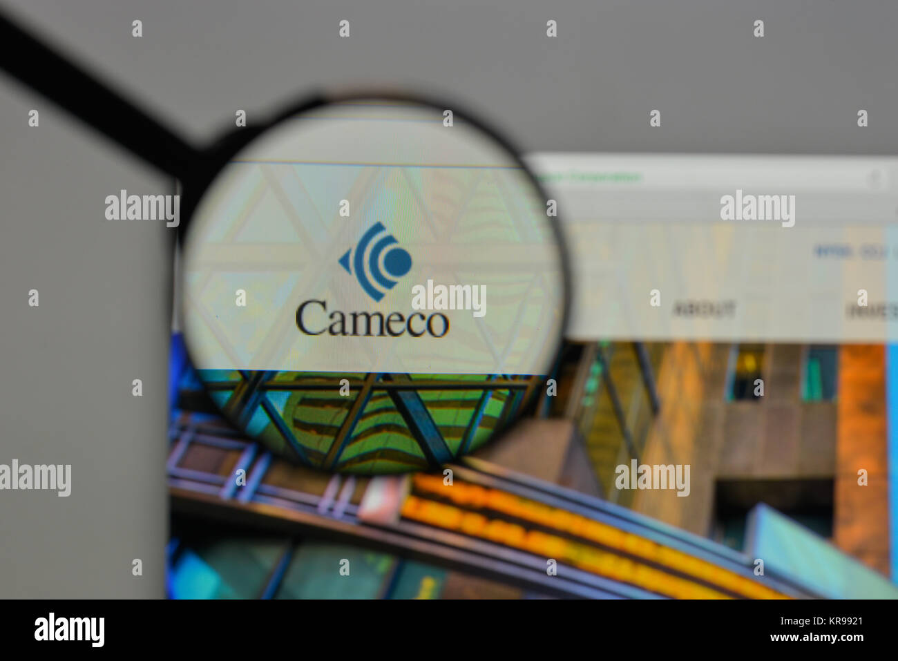 Milan, Italy - August 10, 2017: Cameco Corp logo on the website ...