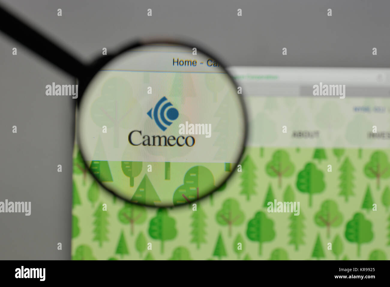 Milan, Italy - August 10, 2017: Cameco Corp logo on the website ...