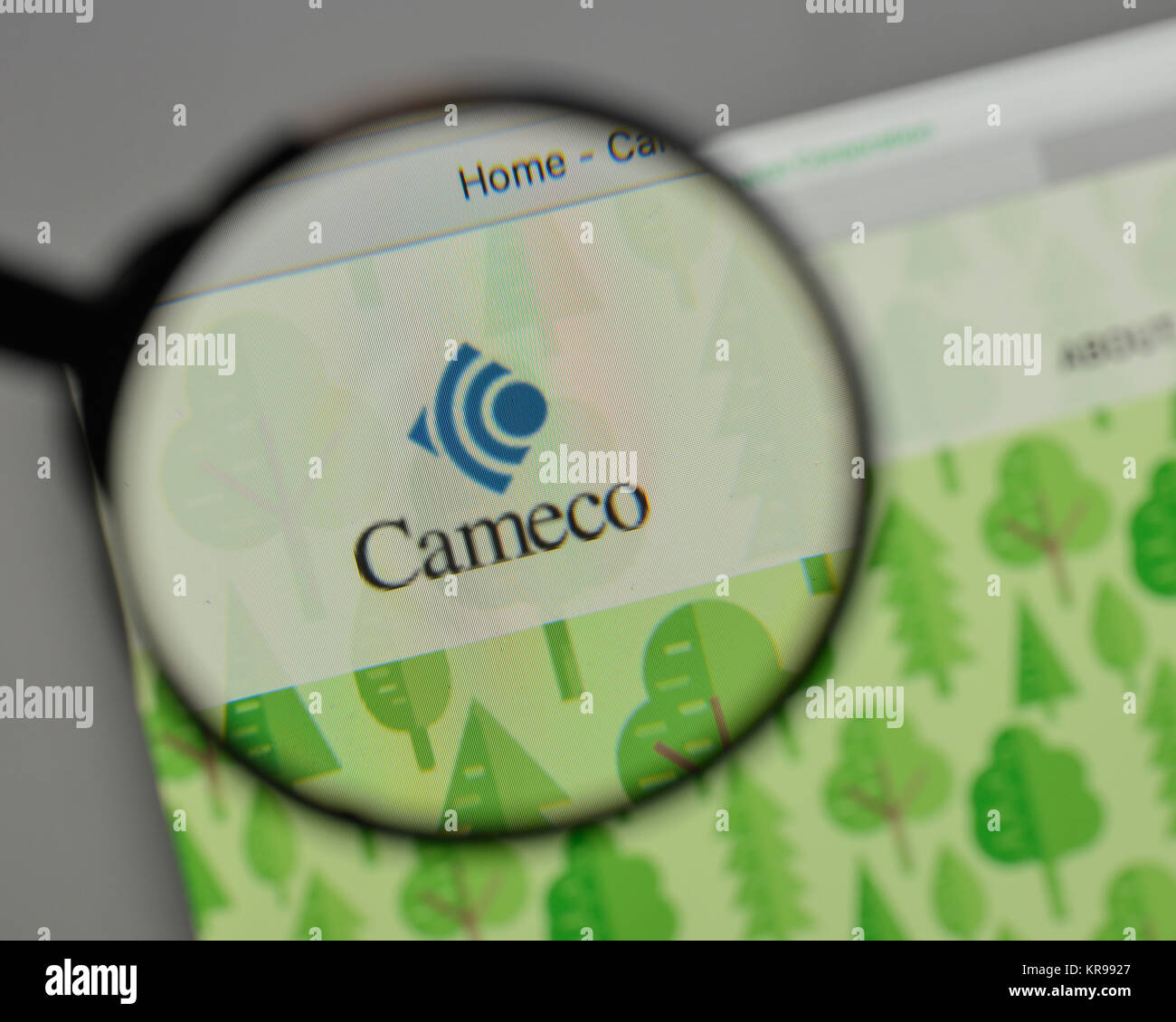 Milan, Italy - August 10, 2017: Cameco Corp logo on the website ...