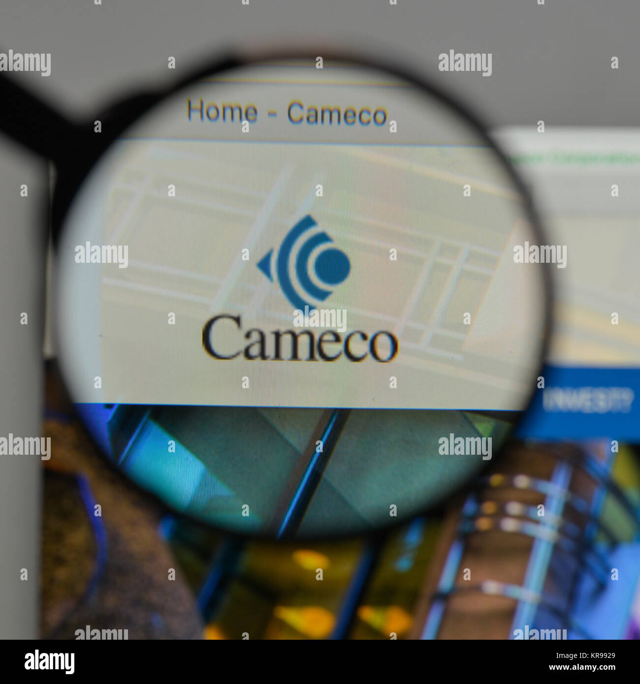 Milan, Italy - August 10, 2017: Cameco Corp logo on the website ...