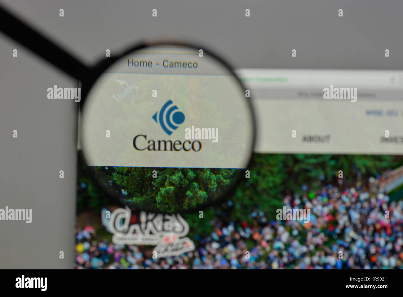 Milan, Italy - August 10, 2017: Cameco Corp logo on the website ...