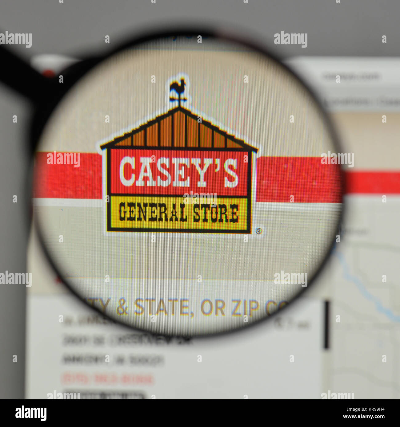 Milan, Italy - August 10, 2017: Casey's General Stores logo on the website homepage Stock Photo ...