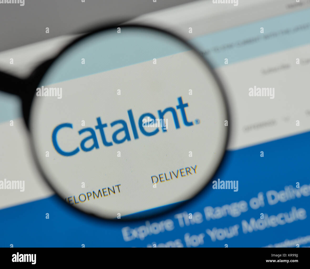Milan, Italy - August 10, 2017: Catalent logo on the website homepage Stock Photo - Alamy