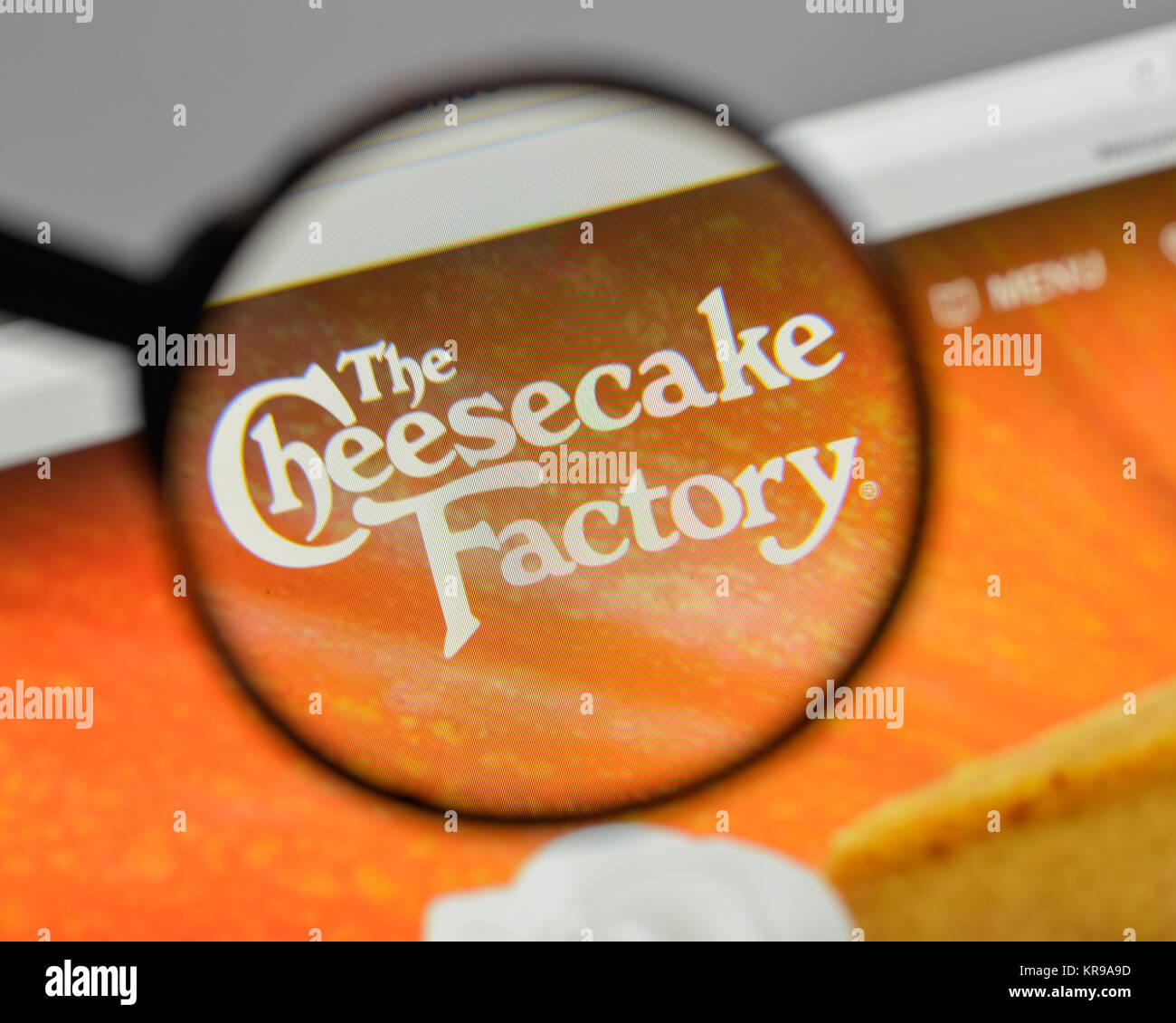 Milan, Italy - August 10, 2017: Cheesecake Factory logo on the website ...