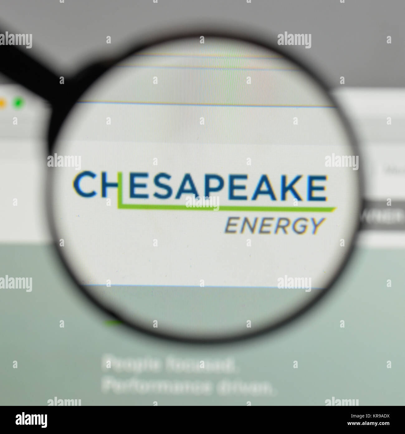 Milan, Italy - August 10, 2017: Chesapeake Energy logo on the website ...