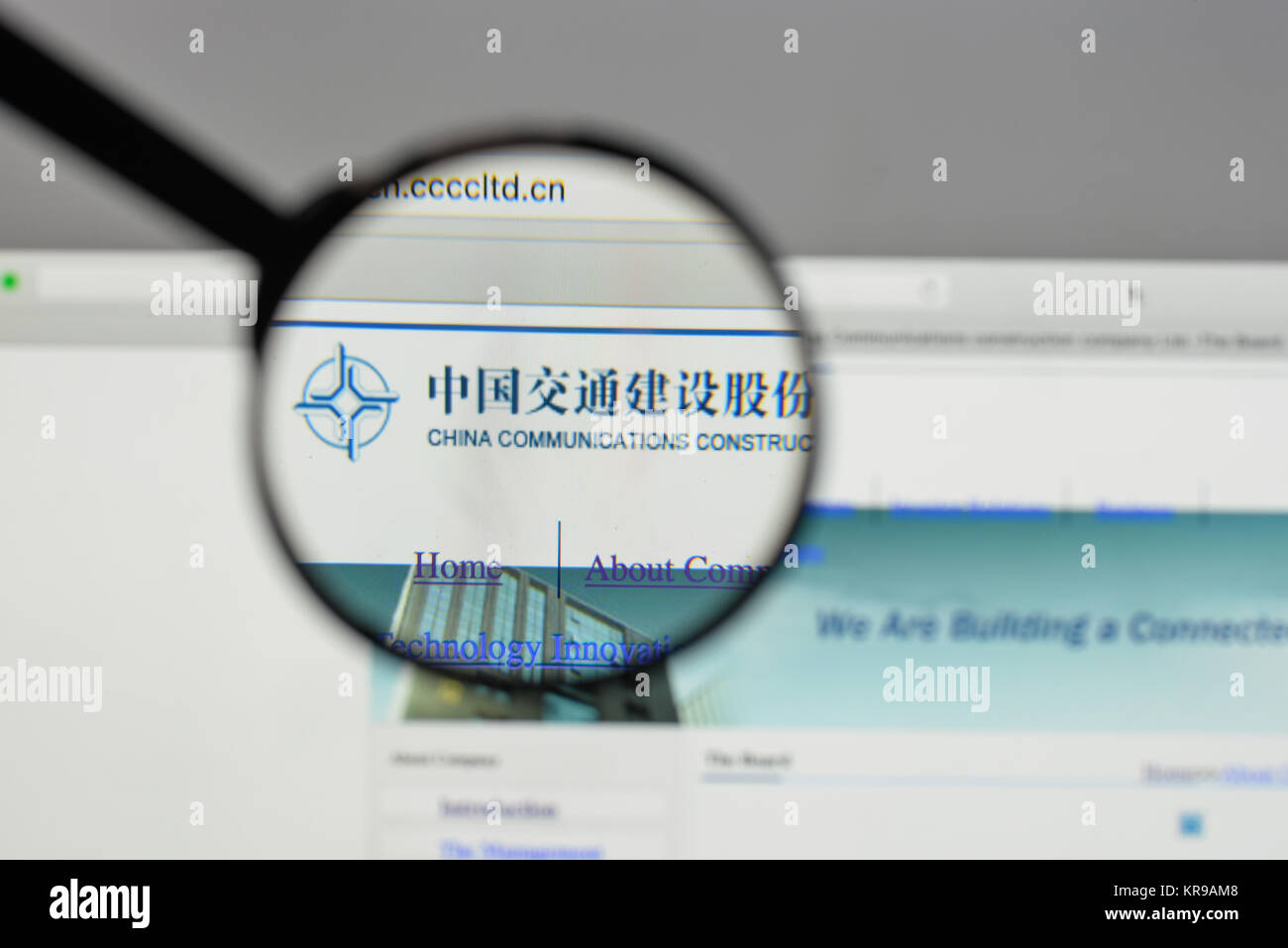 Milan, Italy - August 10, 2017: China Communications Construction logo ...