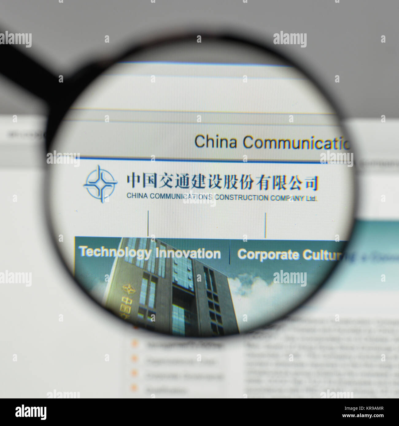 Milan, Italy - August 10, 2017: China Communications Construction logo ...
