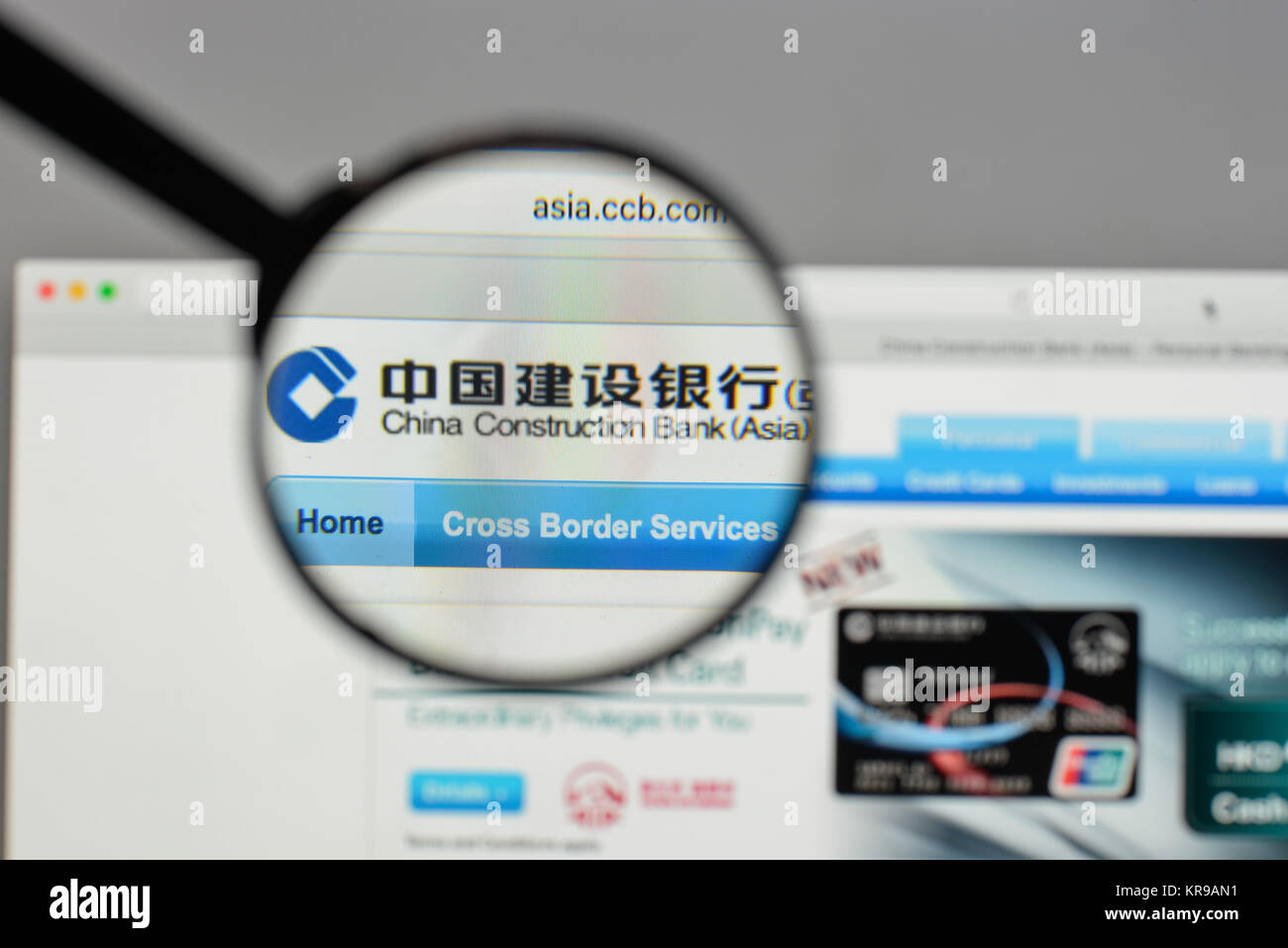 Milan, Italy - August 10, 2017: China Construction Bank logo on the ...