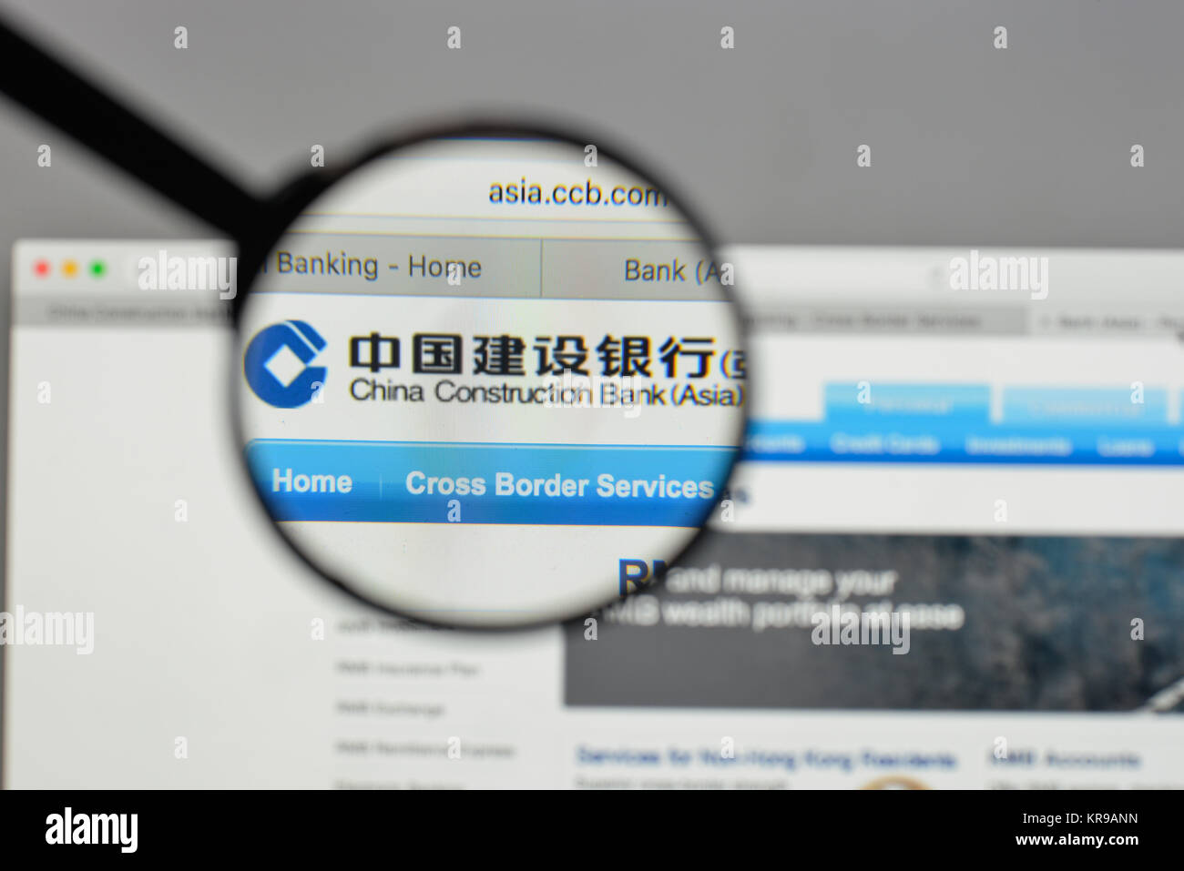 Milan, Italy - August 10, 2017: China Construction Bank logo on the ...