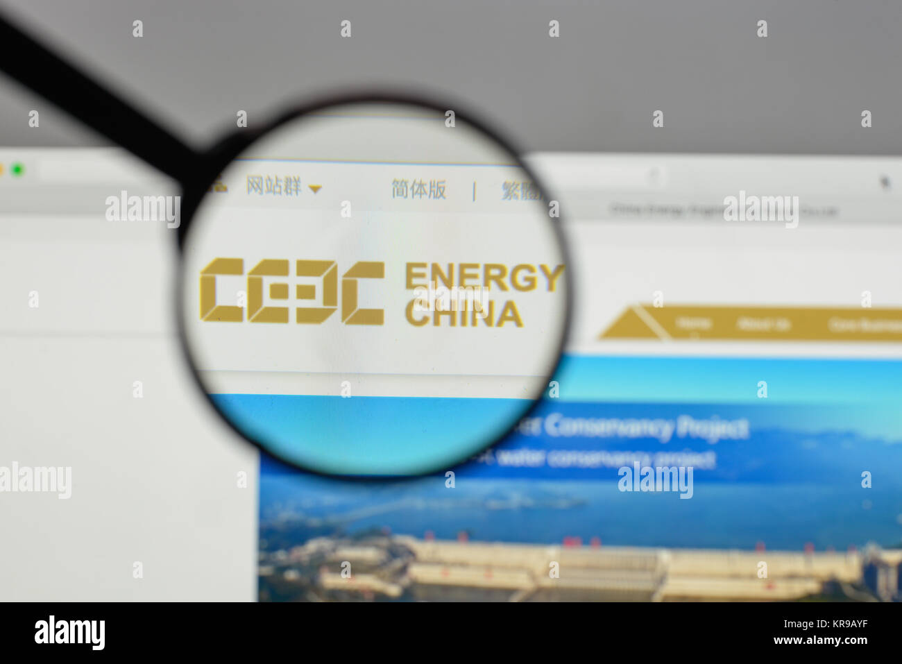 Milan, Italy - August 10, 2017: China Energy Engineering Group logo on ...