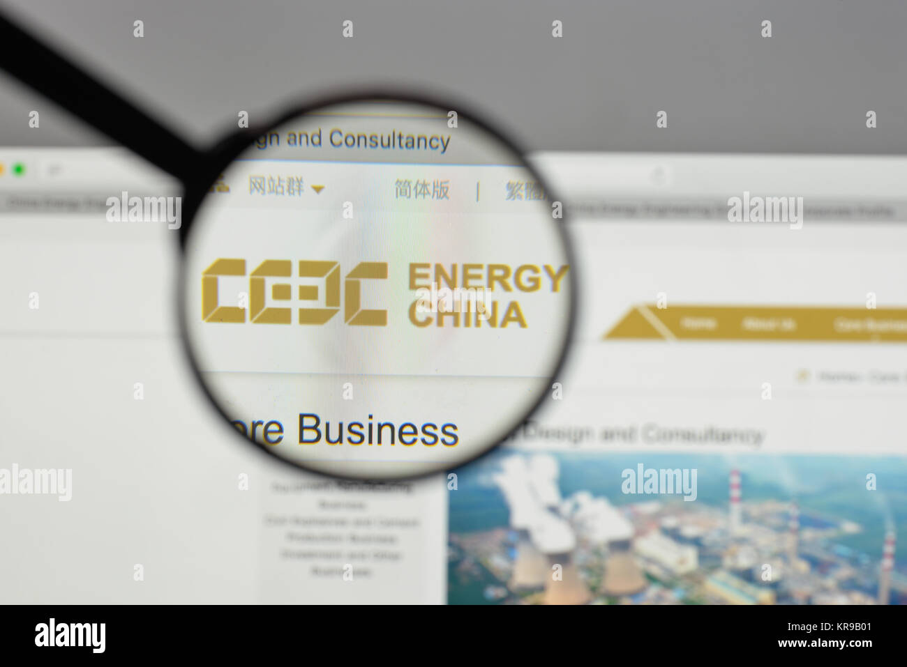 Milan, Italy - August 10, 2017: China Energy Engineering Group logo on ...